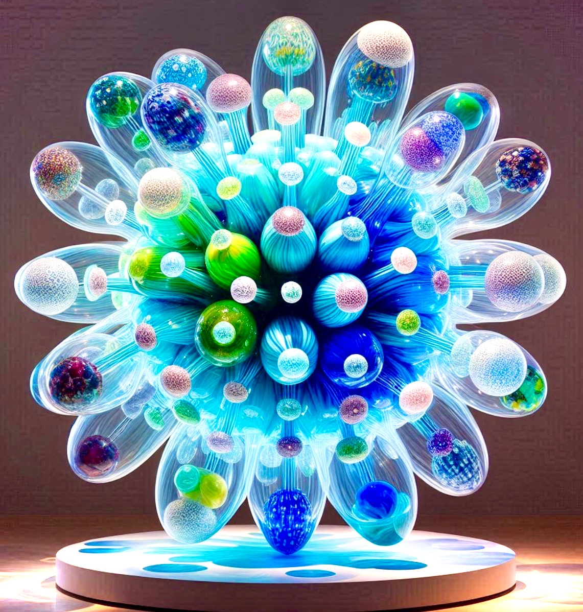 Solve Glassy Eggsacs jigsaw puzzle online with 64 pieces