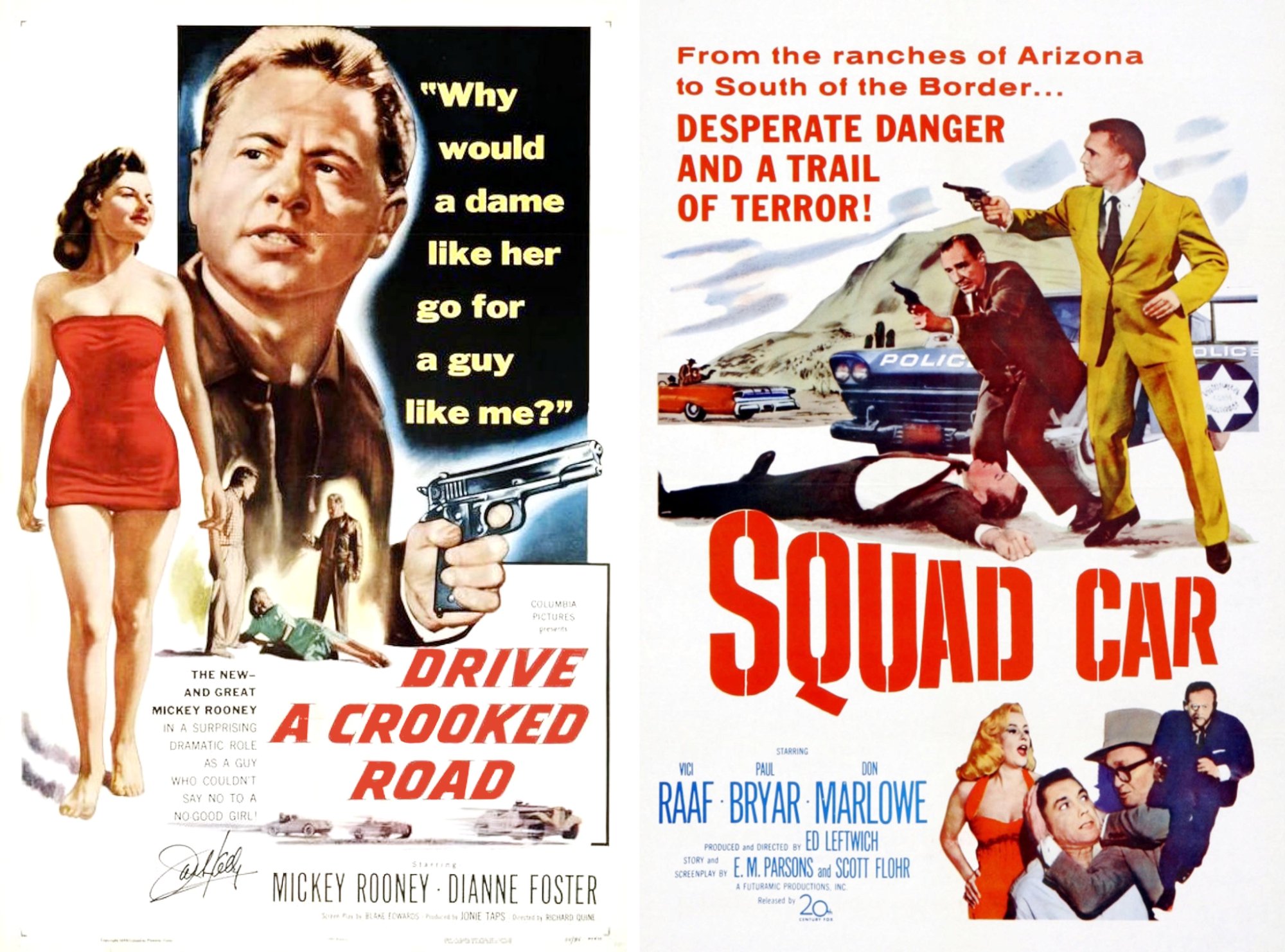 Solve Drive a Crooked Road ~ 1954 and Squad Car ~ 1960 jigsaw puzzle ...