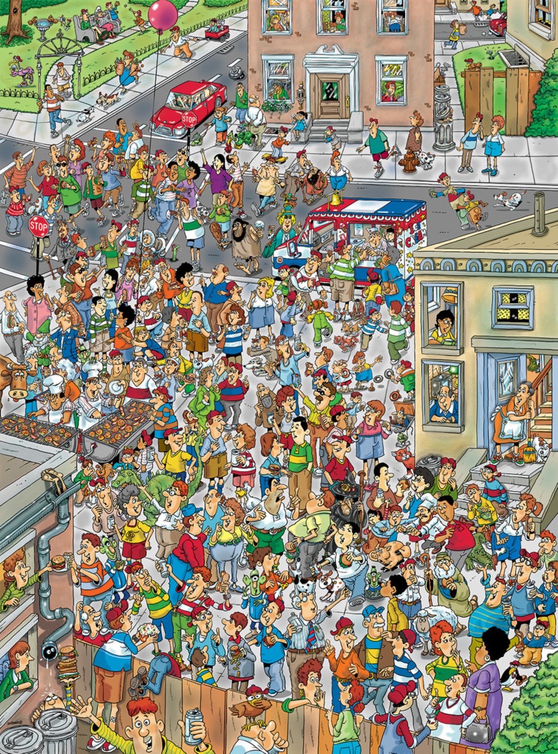 Solve Block Party jigsaw puzzle online with 88 pieces