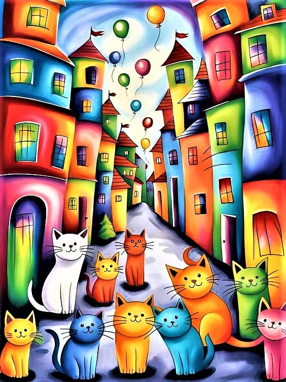 Solve Cats jigsaw puzzle online with 63 pieces