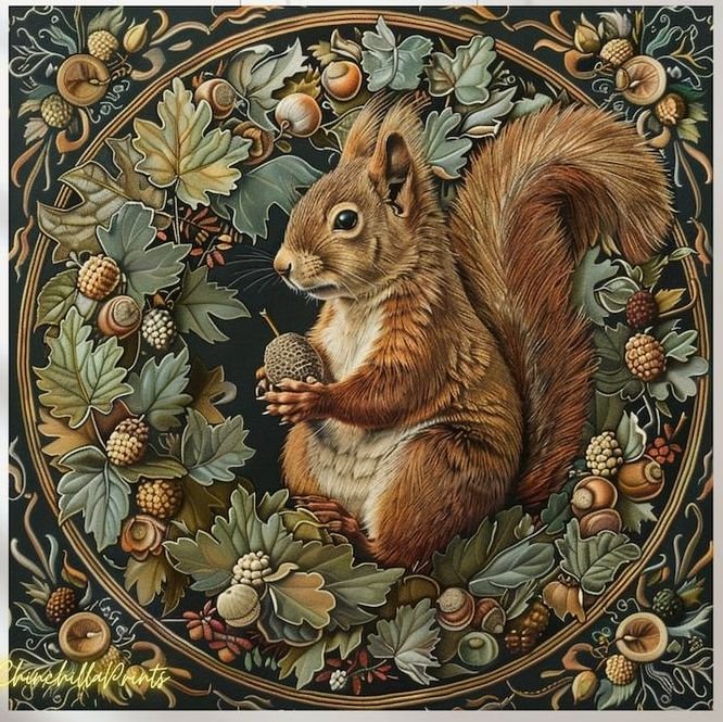 Solve Art - Autumn / Fall - Squirrel 3 (Resize: 9 - 121 Pieces) jigsaw ...