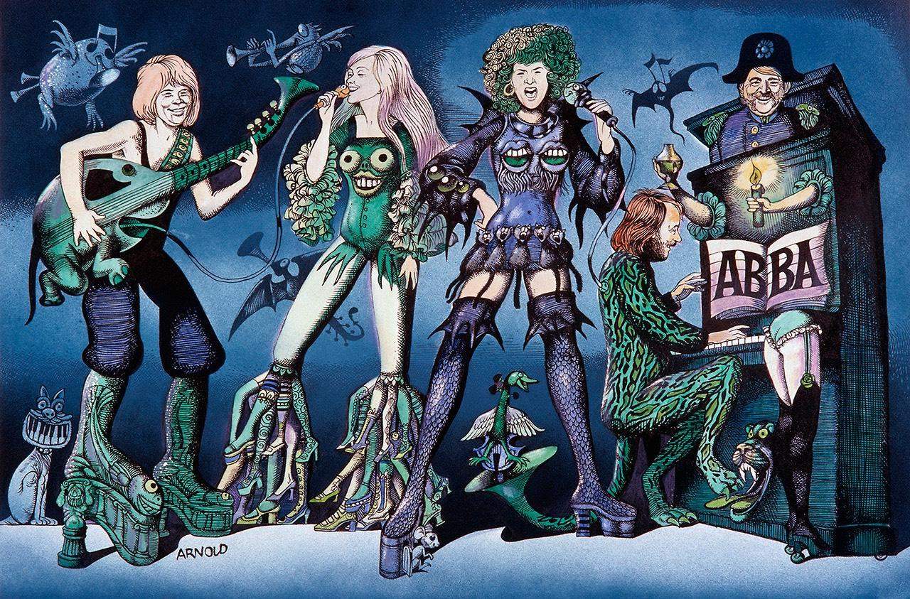 Solve ABBA by Hans Arnold jigsaw puzzle online with 54 pieces