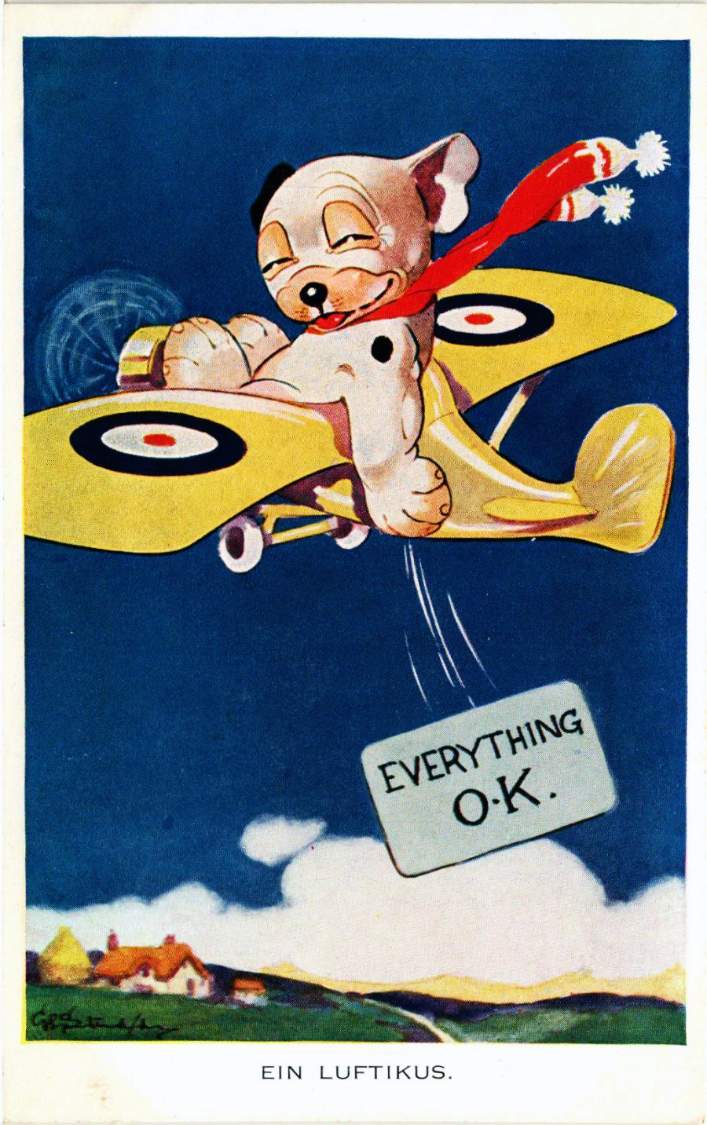 Solve Bonzo Series, Everything OK, ca 1928, postcard by George Ernest ...