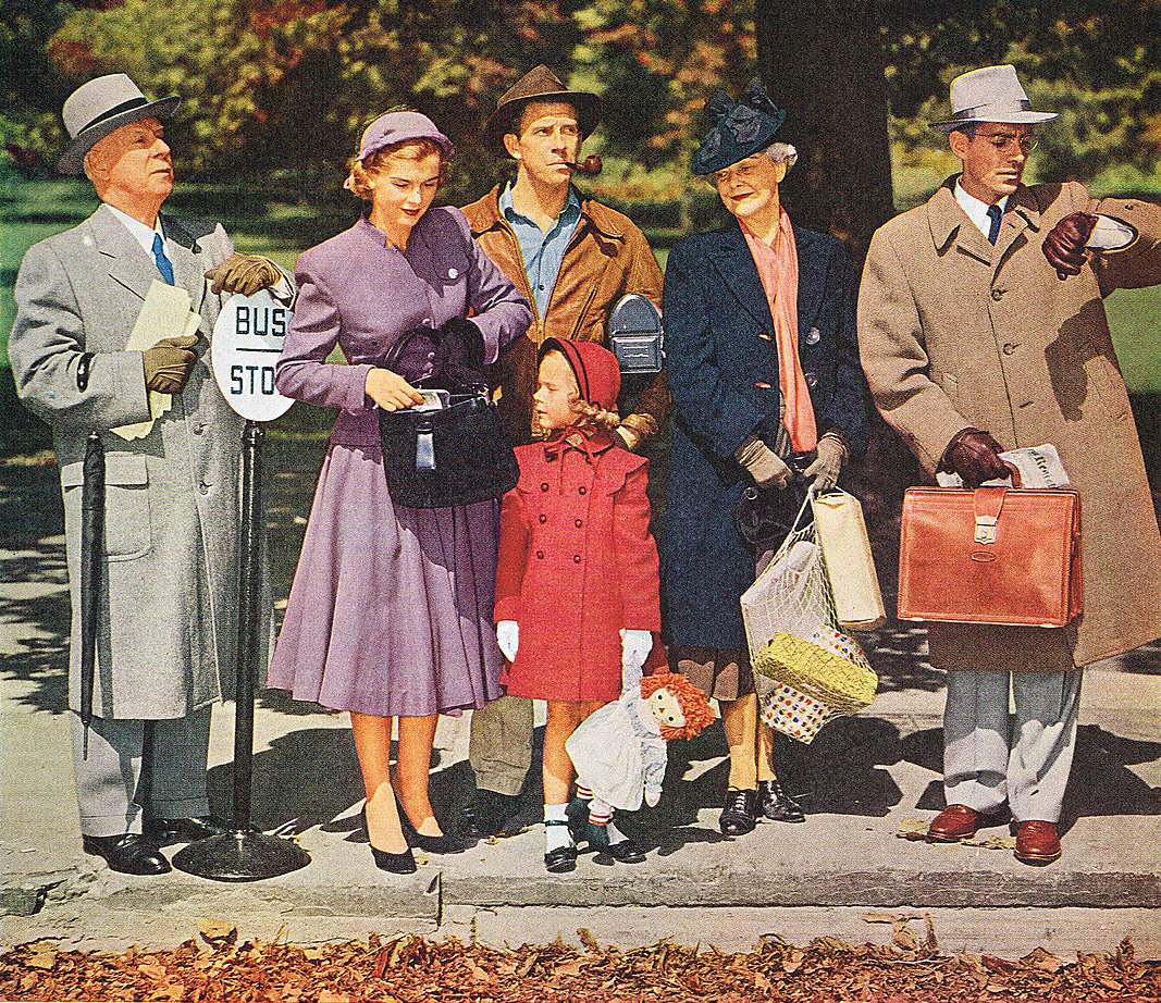 Solve Vintage Bus Stop jigsaw puzzle online with 120 pieces