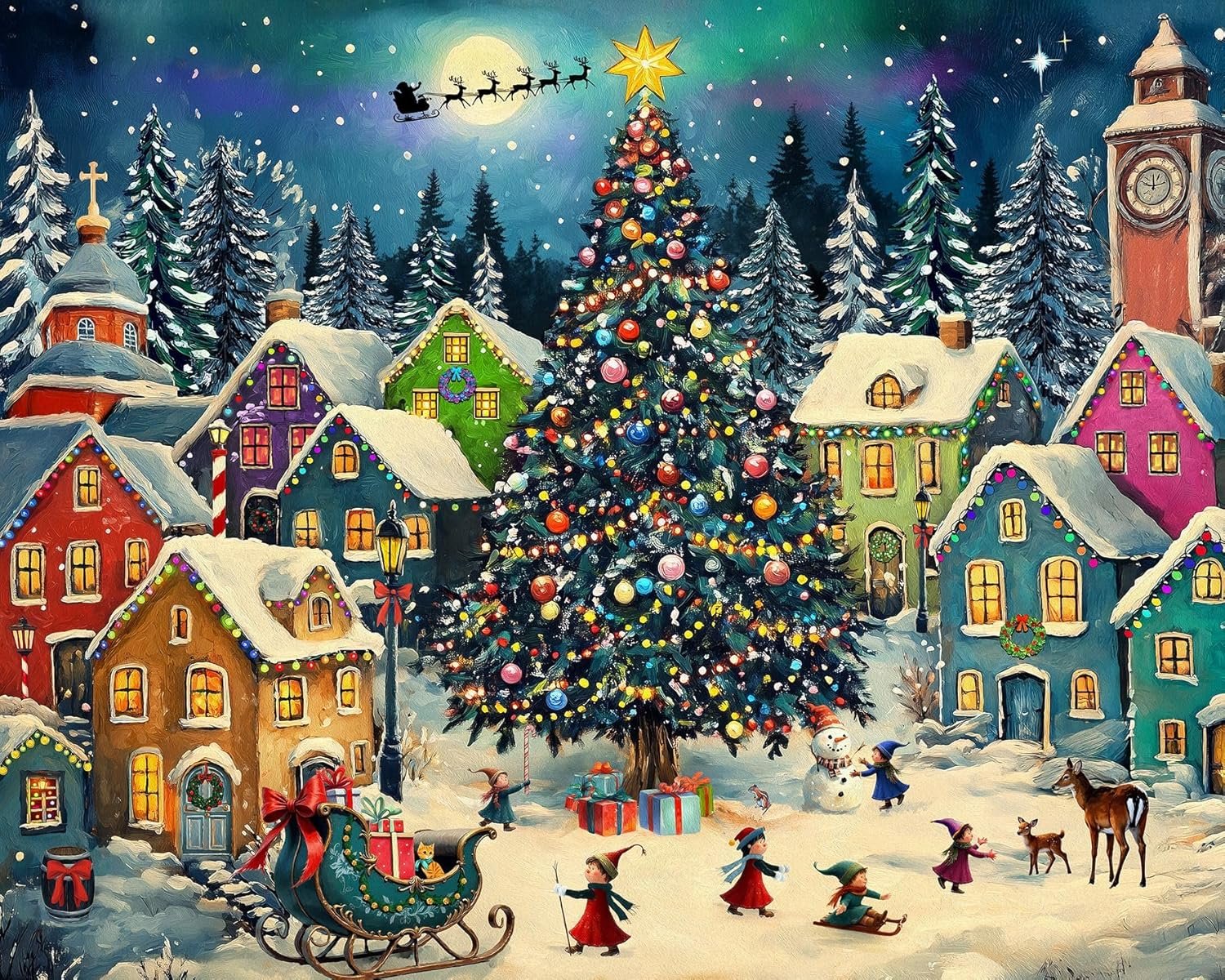Solve Scalable to 550pcs - Jolly Town jigsaw puzzle online with 48 pieces