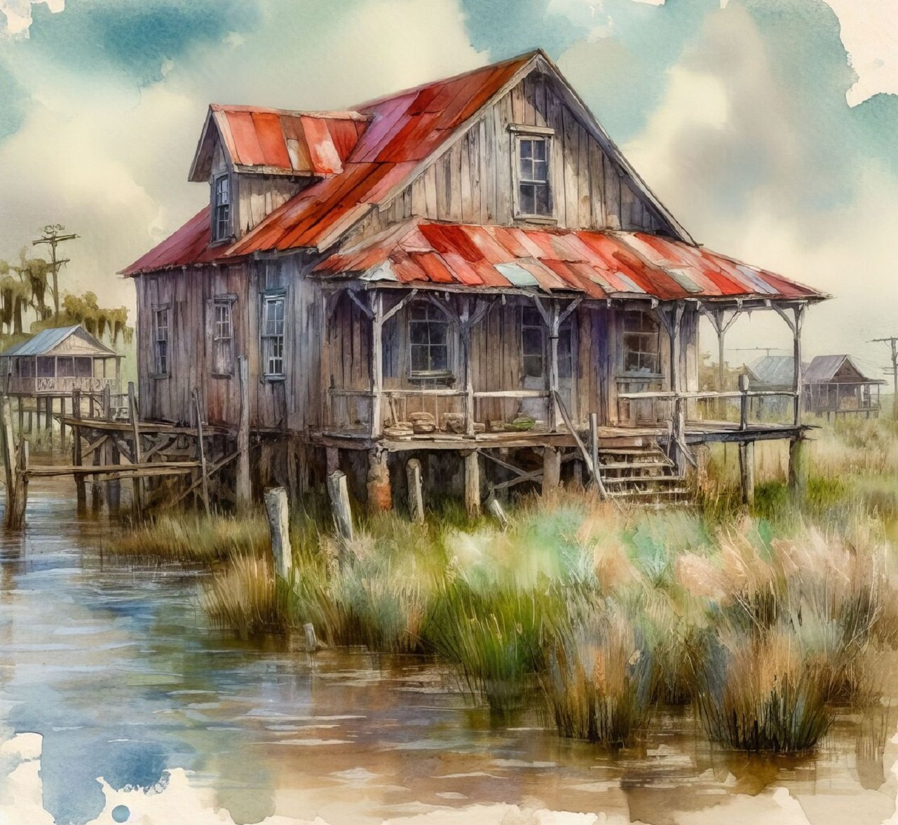 Solve Bayou Home 7 jigsaw puzzle online with 90 pieces