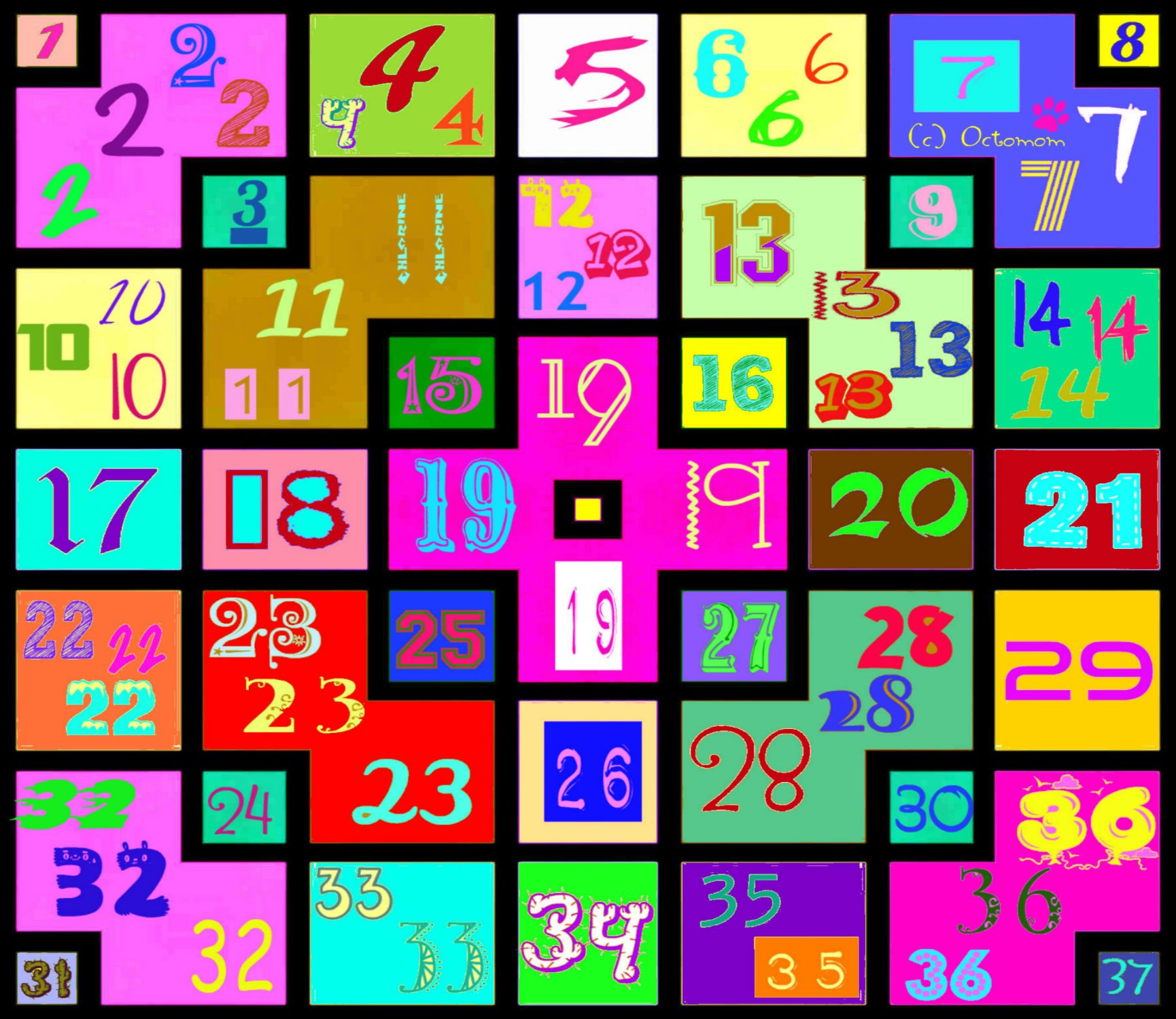 Jigsaw Puzzle | 72 pieces | So many numbers, I can't count them all ...