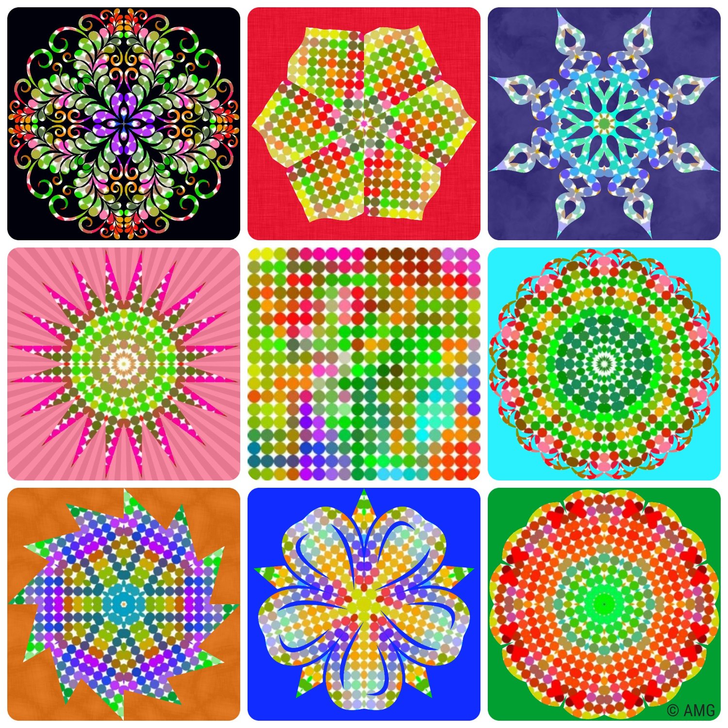 Solve Sue's Dots Recycled jigsaw puzzle online with 144 pieces