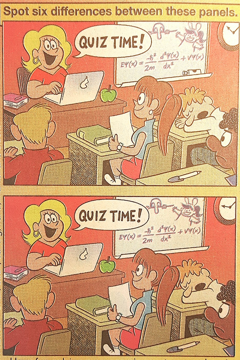 Solve Spot the 6 Differences jigsaw puzzle online with 35 pieces