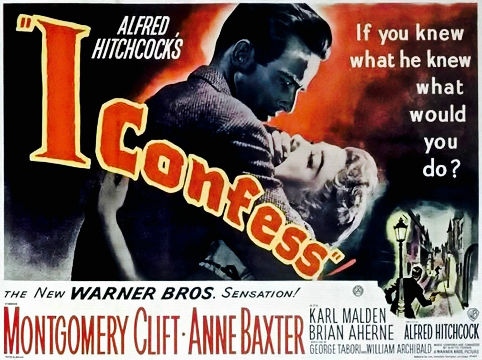 Solve I CONFESS - 1953 MOVIE POSTER MONTGOMERY CLIFT, ANNE BAXTER ...