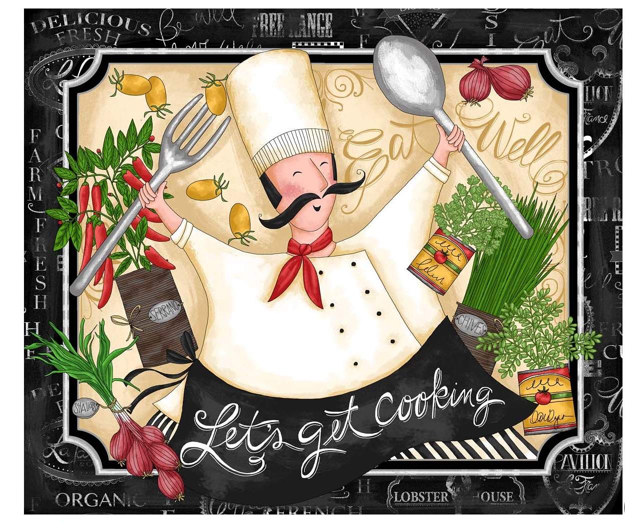 Solve Let's Get Cooking jigsaw puzzle online with 252 pieces