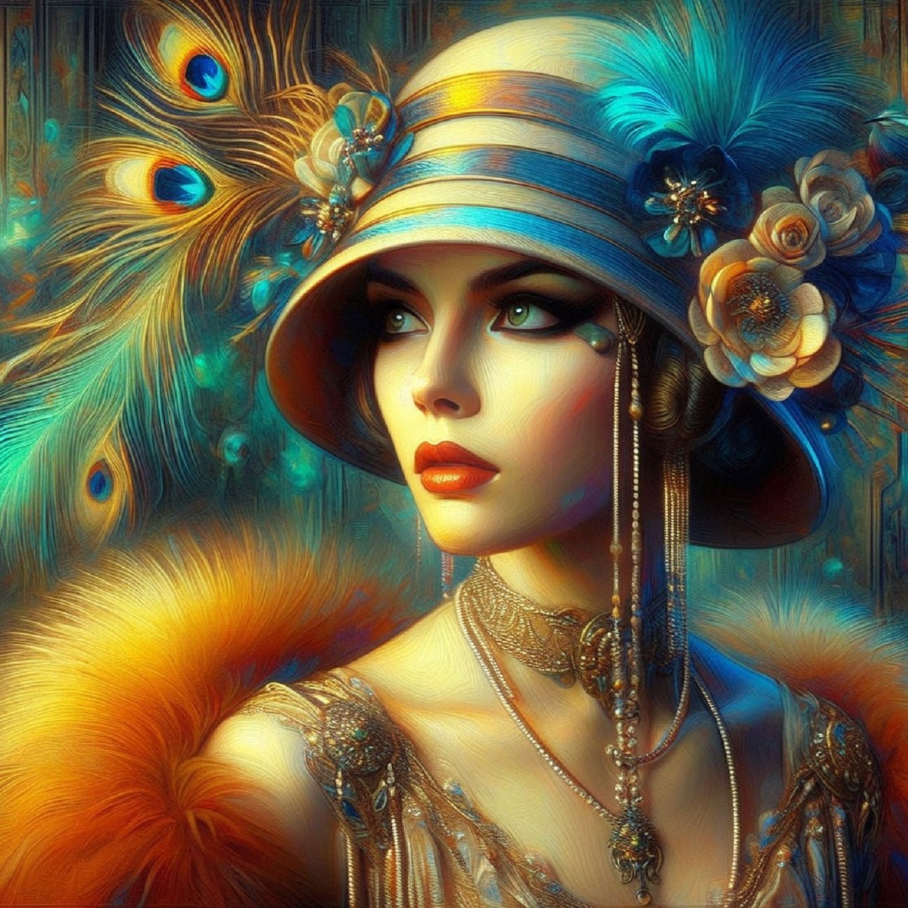 Solve Mysterious Lady jigsaw puzzle online with 81 pieces