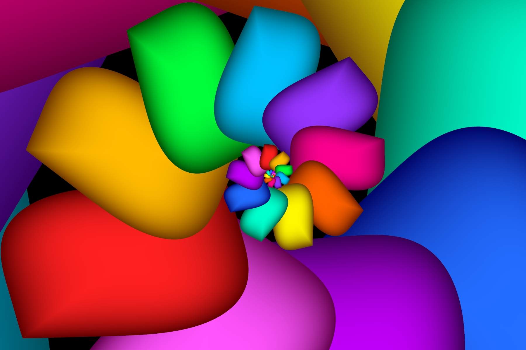 Solve Bright Spiral 43 jigsaw puzzle online with 216 pieces