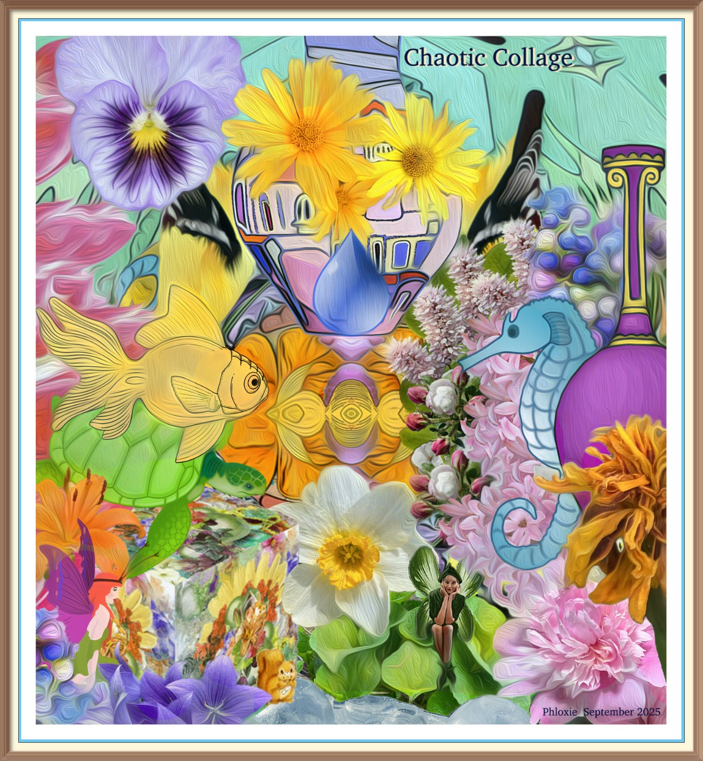 Solve Chaotic Collage jigsaw puzzle online with 304 pieces