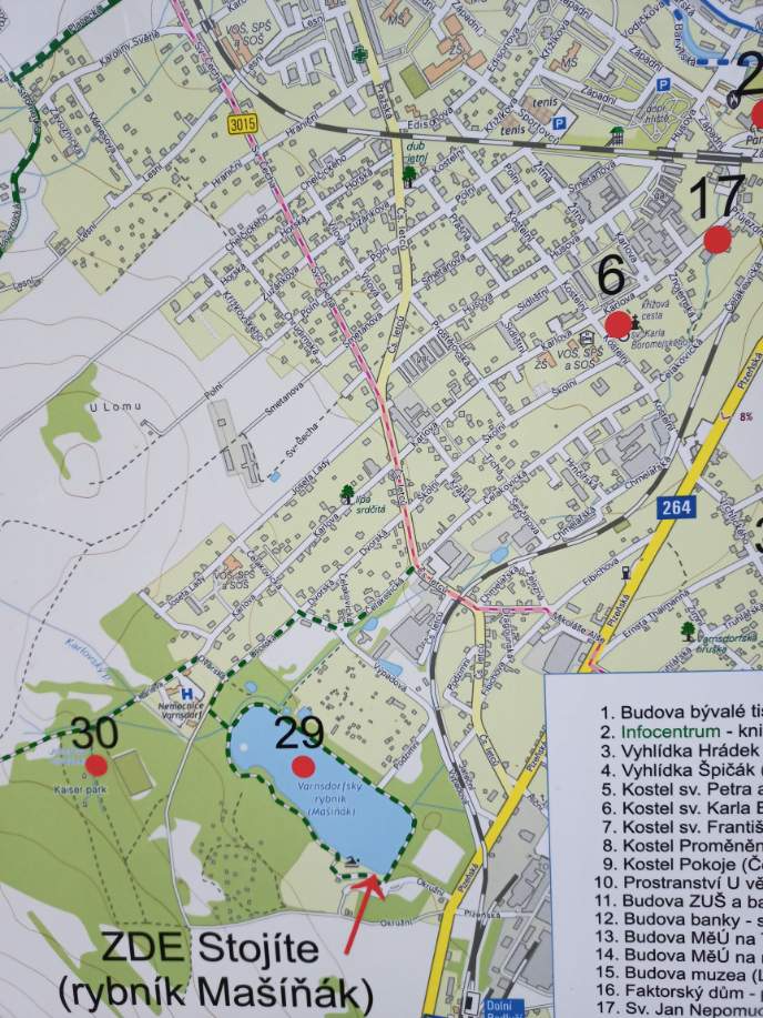 Solve Mapa - okolí rybníka / Varnsdorf/ jigsaw puzzle online with 12 pieces