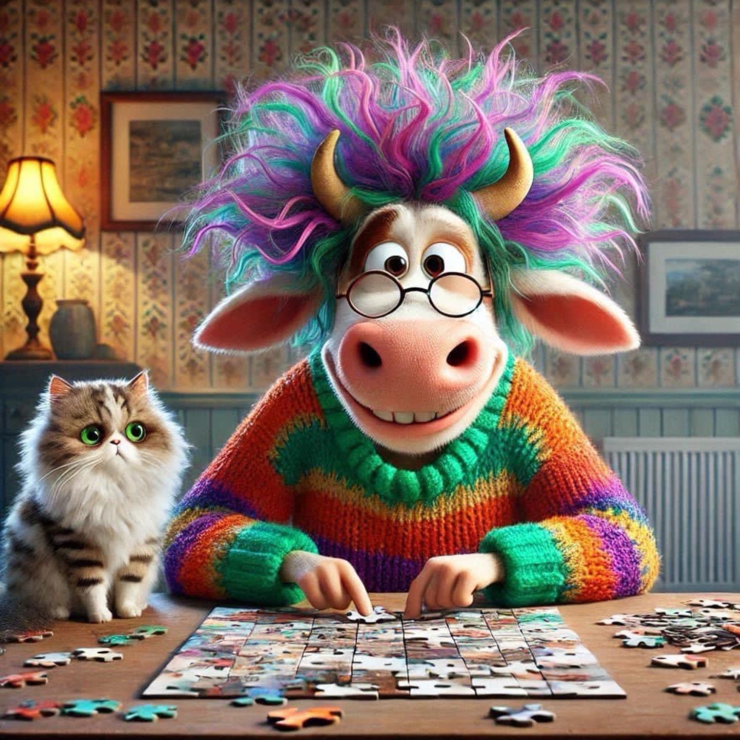 Solve Putting A Puzzle Together jigsaw puzzle online with 342 pieces