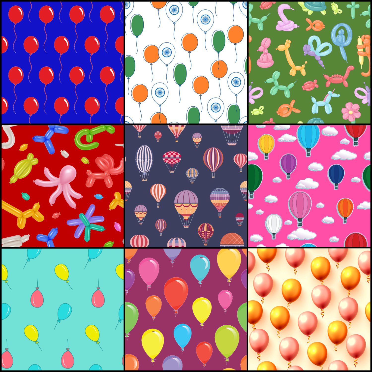 Solve Balloon patterns 3 jigsaw puzzle online with 144 pieces