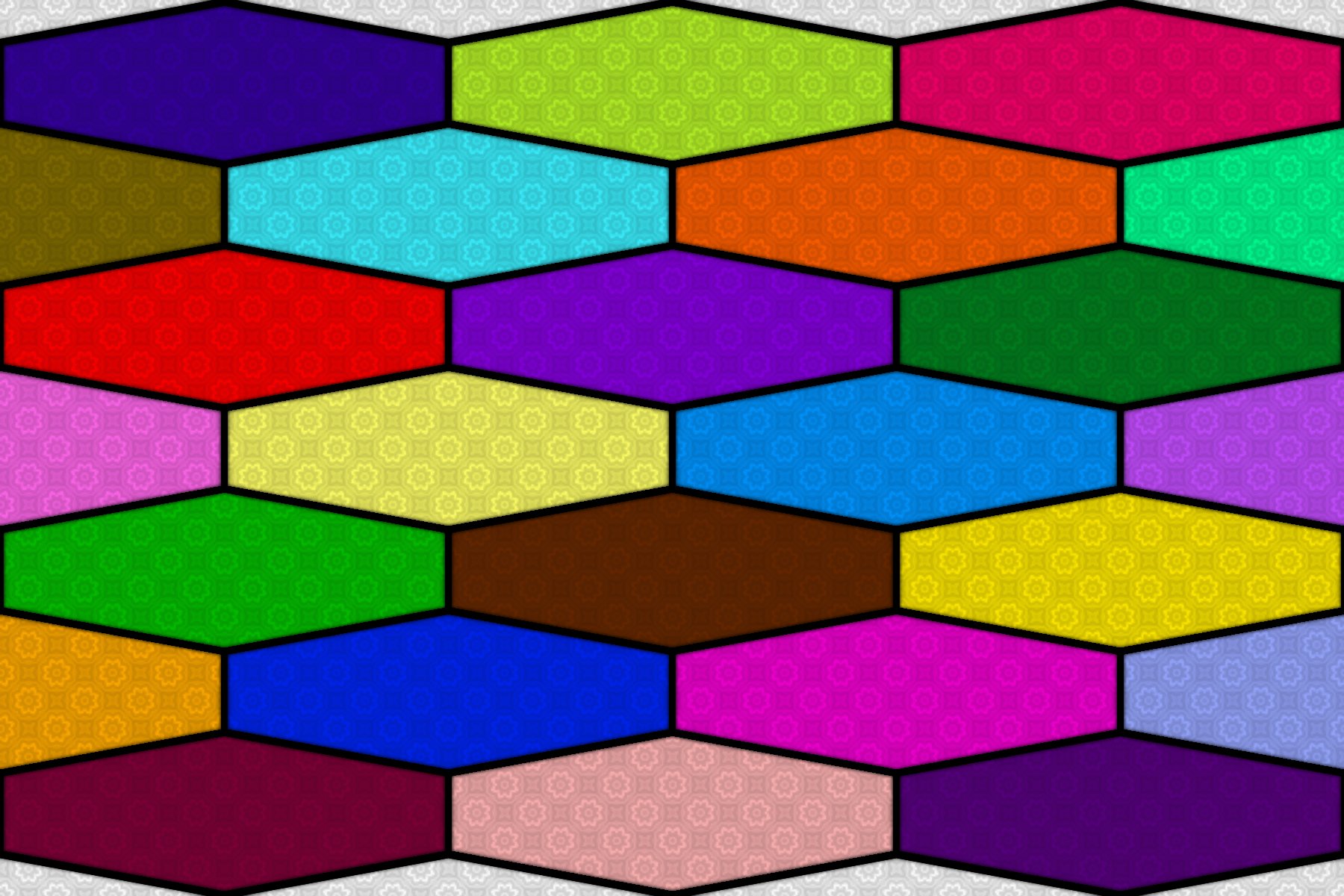 Jigsaw Puzzle | 198 pieces | Flat Fancy Hexs!! ~ L | Jigidi