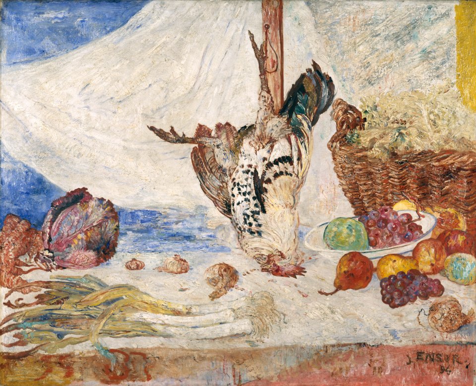 Solve James Ensor—Le Coq mort (The Dead Cockerel), 1894 jigsaw puzzle ...
