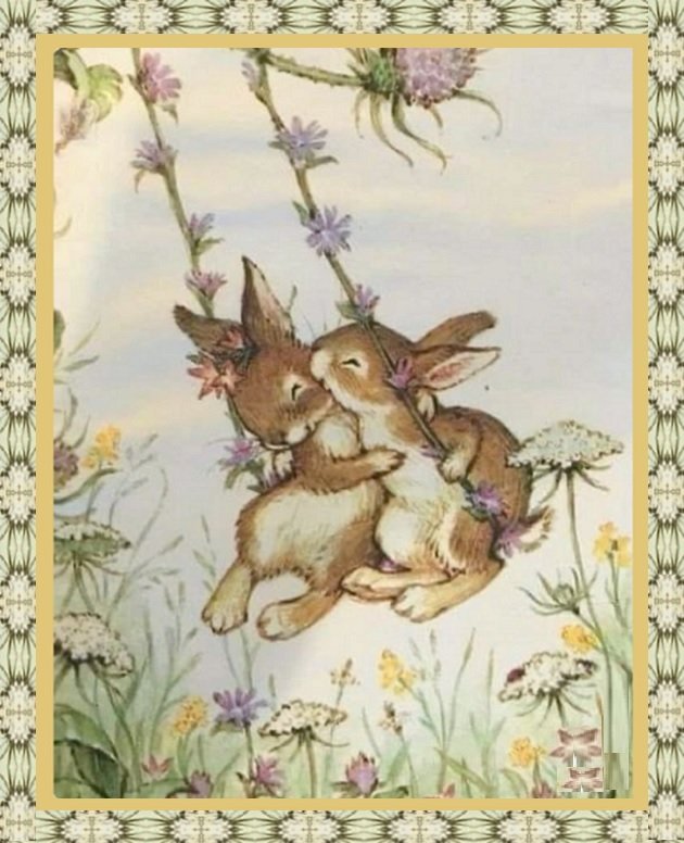 Solve A Couple of Honey Bunnies jigsaw puzzle online with 120 pieces