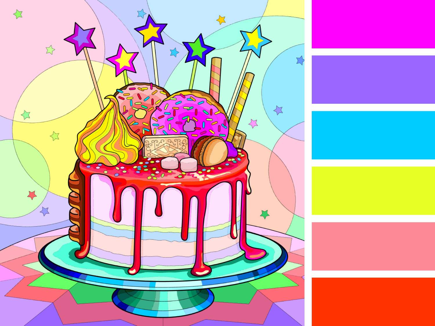 Solve Color Palette 96 jigsaw puzzle online with 48 pieces