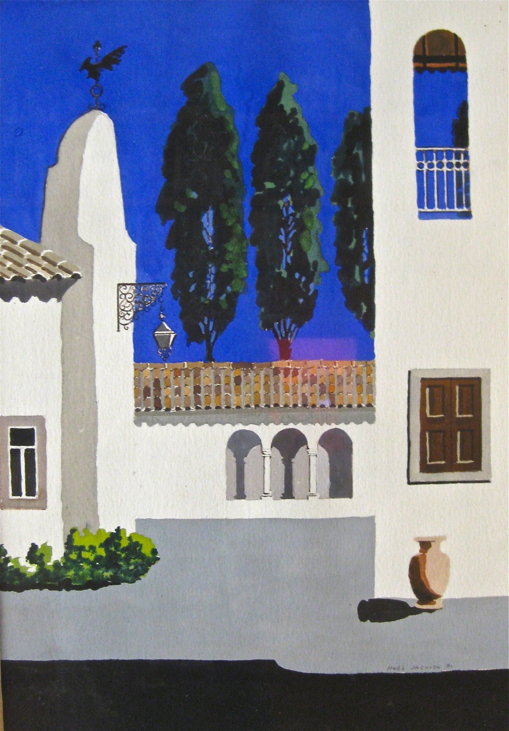 Solve Noel Jackson, Courtyard in Portugal, watercolor jigsaw puzzle ...