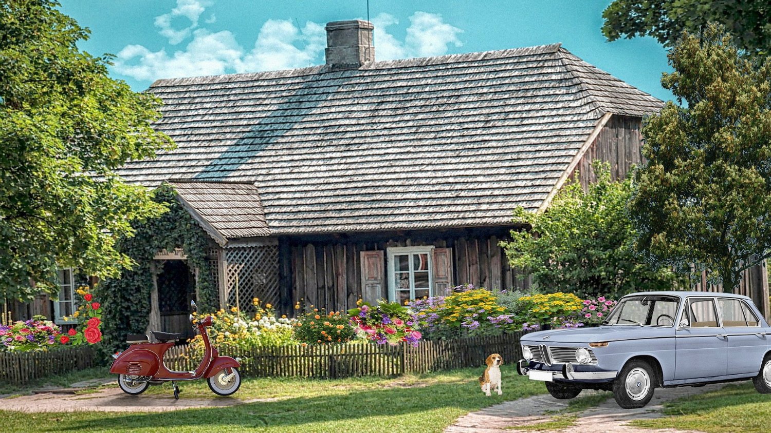Solve Timber Cottage jigsaw puzzle online with 15 pieces