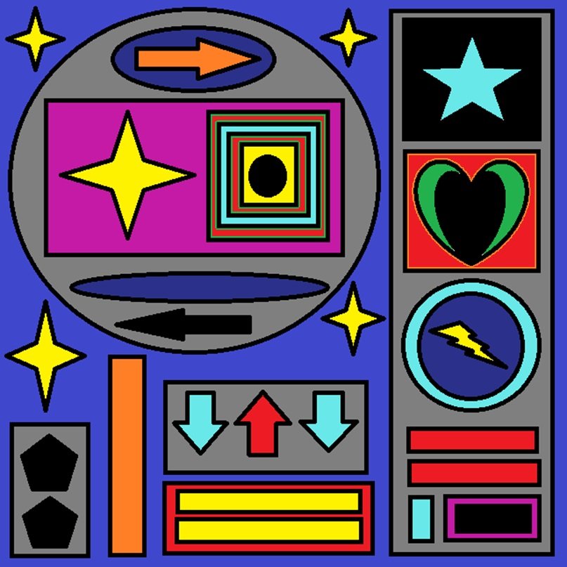 Solve Colored Shapes jigsaw puzzle online with 121 pieces