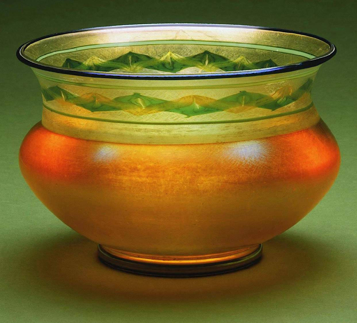 Solve Blown Glass Punch Bowl, c. 1912, Designed by Louis Comfort ...
