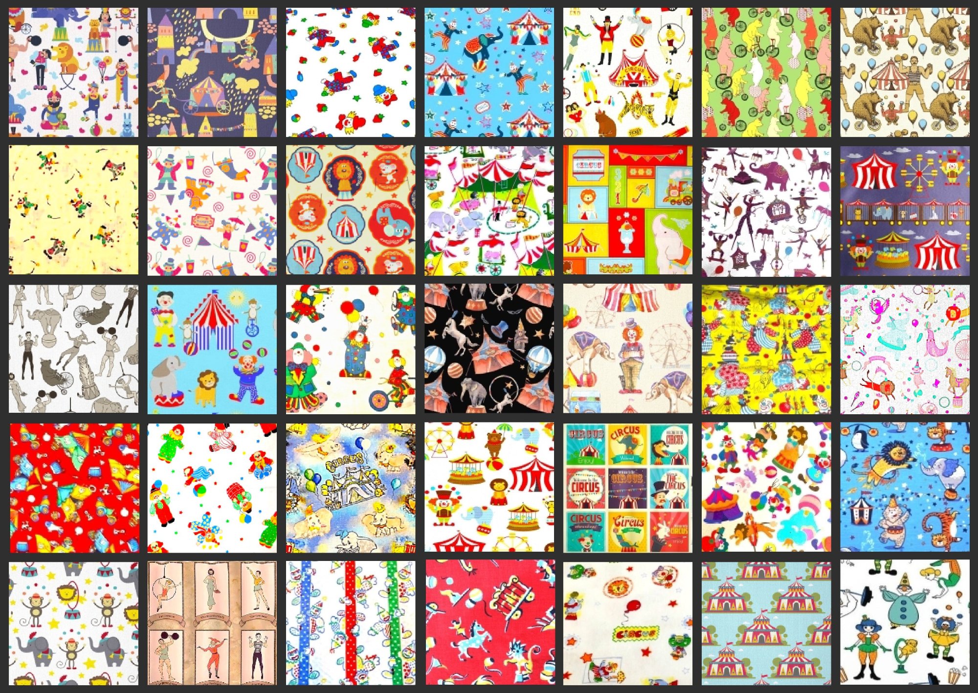 Solve PATCHWORK TINY CIRCUS jigsaw puzzle online with 368 pieces