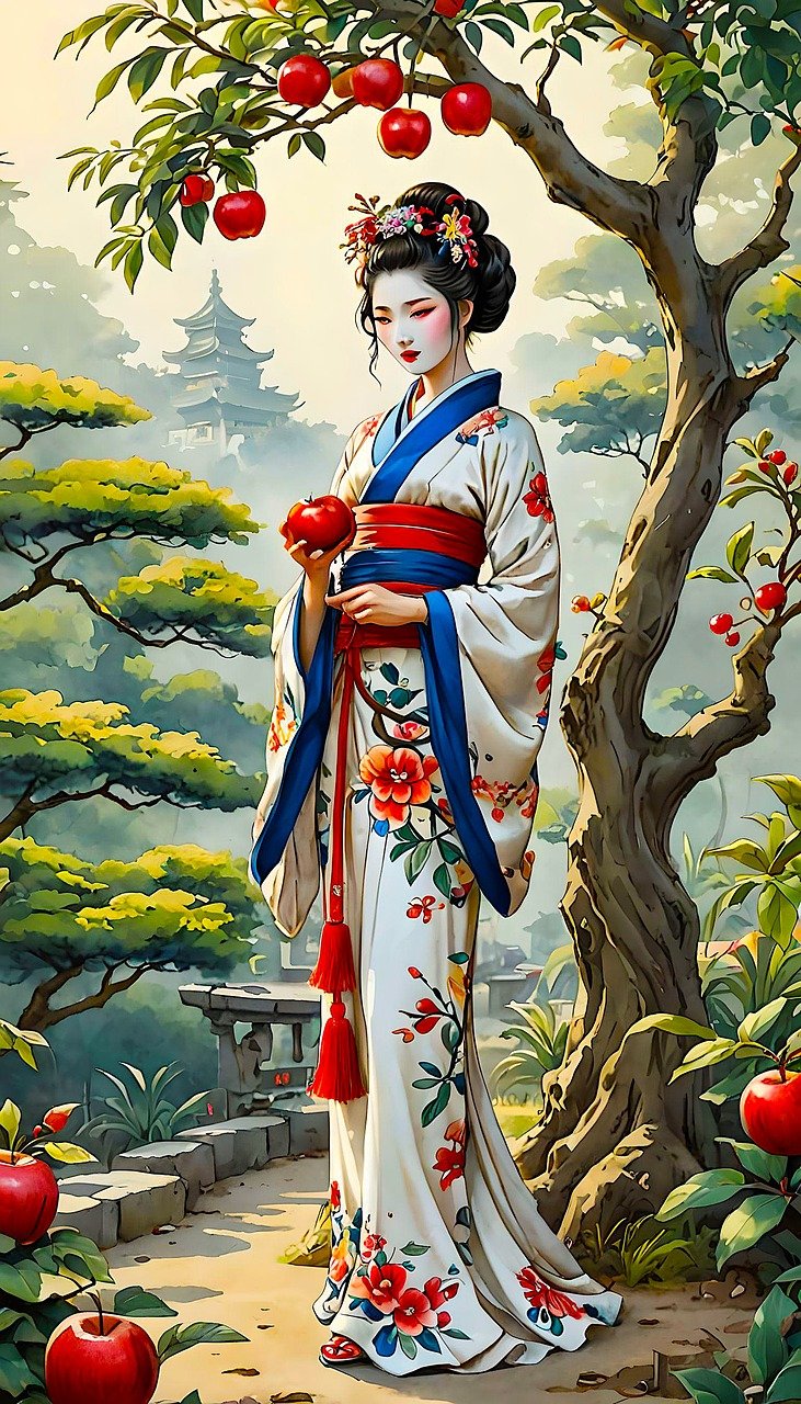 Solve Geisha jigsaw puzzle online with 104 pieces