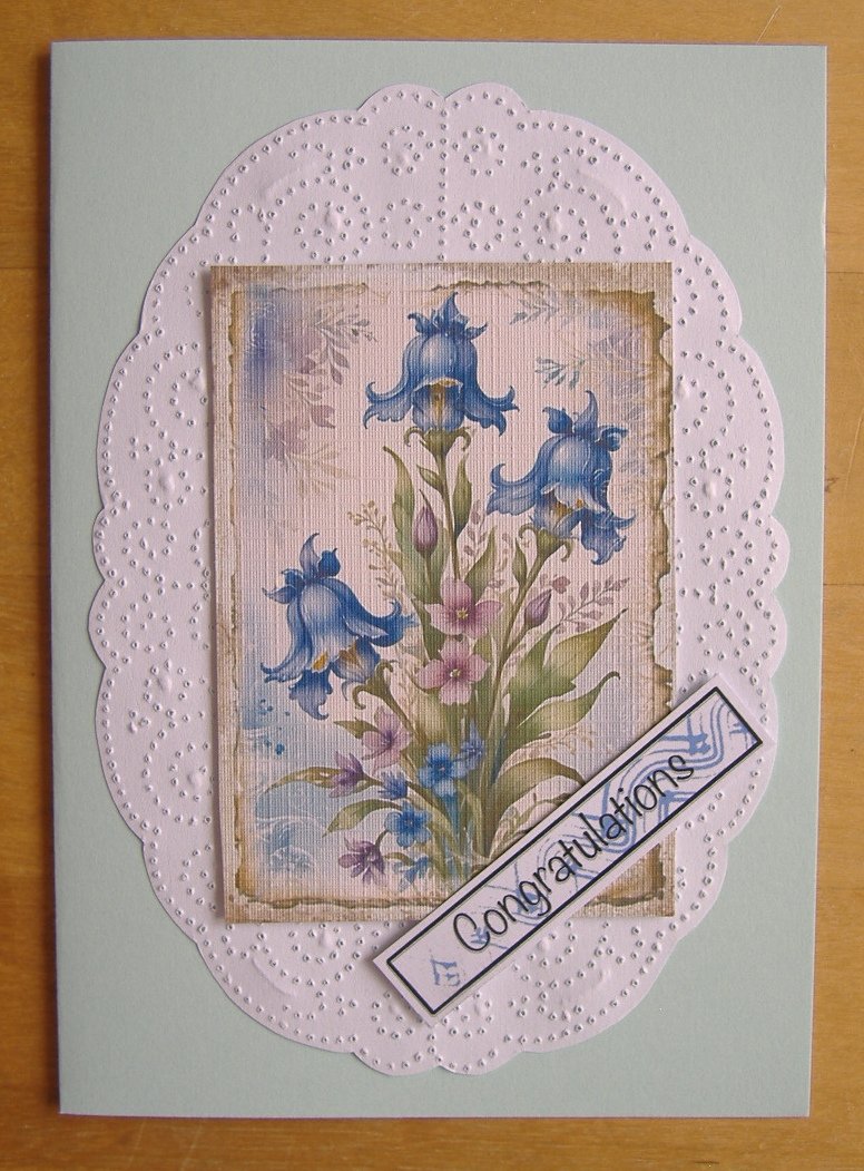 Solve Crafts - Papercraft - Cards - Blue Bluebells: Congratulations (12 ...