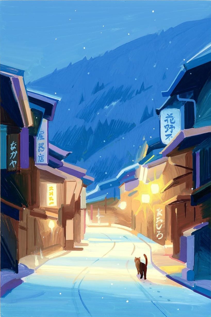 Solve "Kiso Valley in winter" by Angela CC Pan jigsaw puzzle online ...