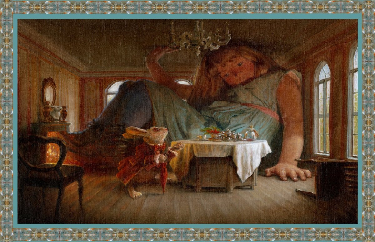 Solve Alice in Rabbit's House jigsaw puzzle online with 150 pieces