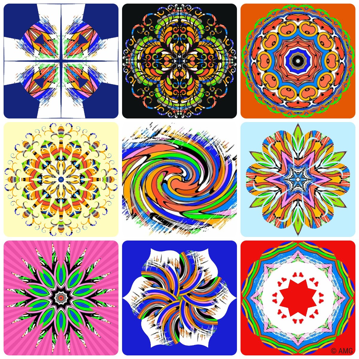 Solve Sue's Colorful Swirl Recycled jigsaw puzzle online with 36 pieces