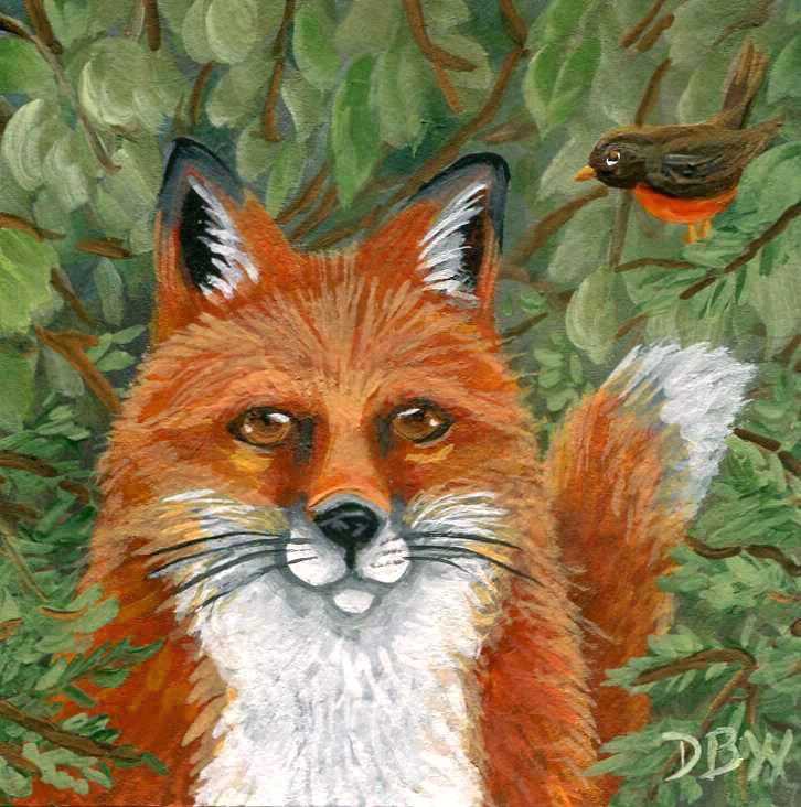 Solve Fox & Friend jigsaw puzzle online with 100 pieces