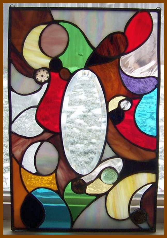 Puzzle | 12 piezas | Abstract stained glass pattern | Jigidi
