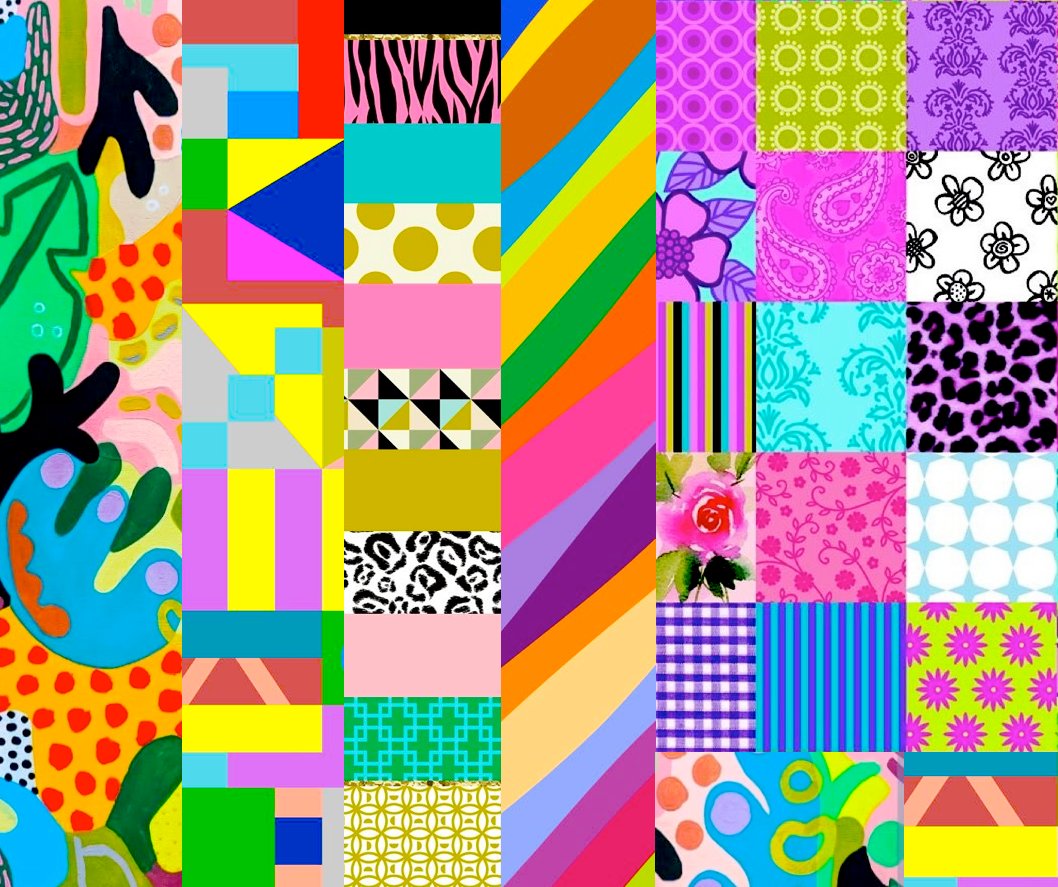 Solve Pattern mashup jigsaw puzzle online with 120 pieces