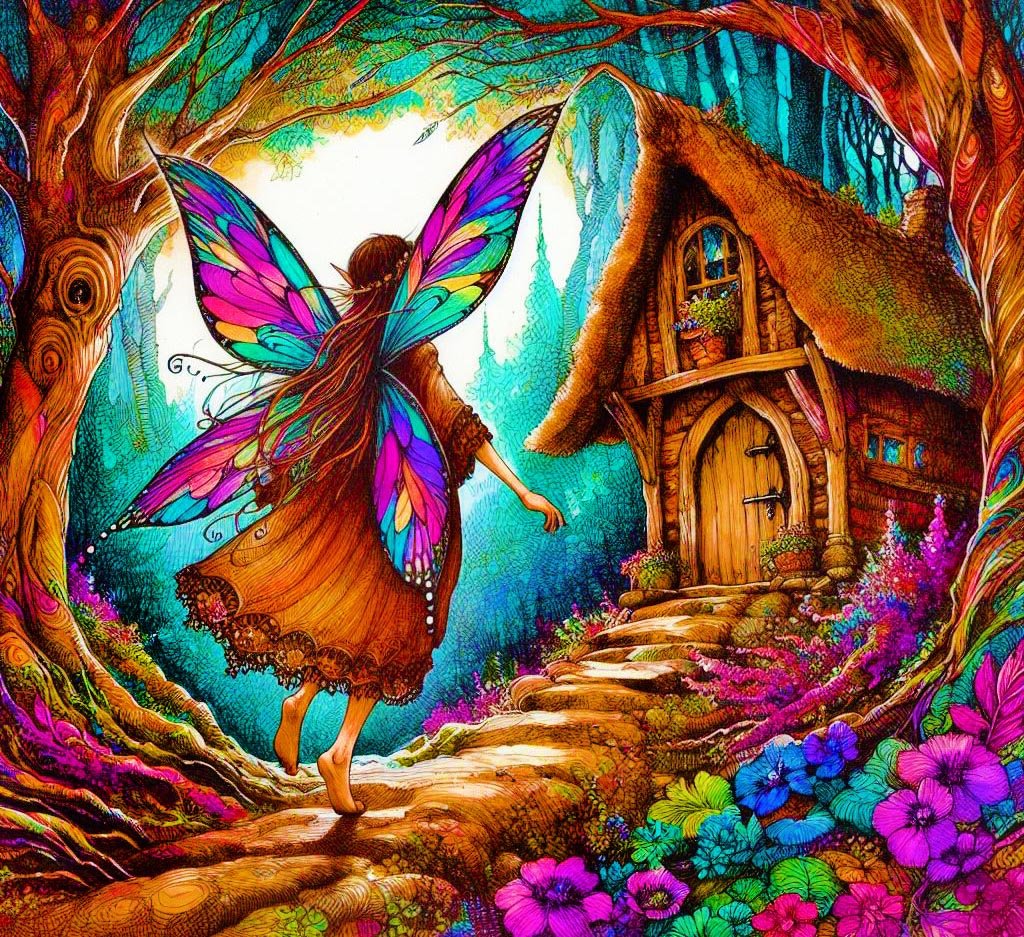 Solve Anna the fairy on her way home jigsaw puzzle online with 72 pieces