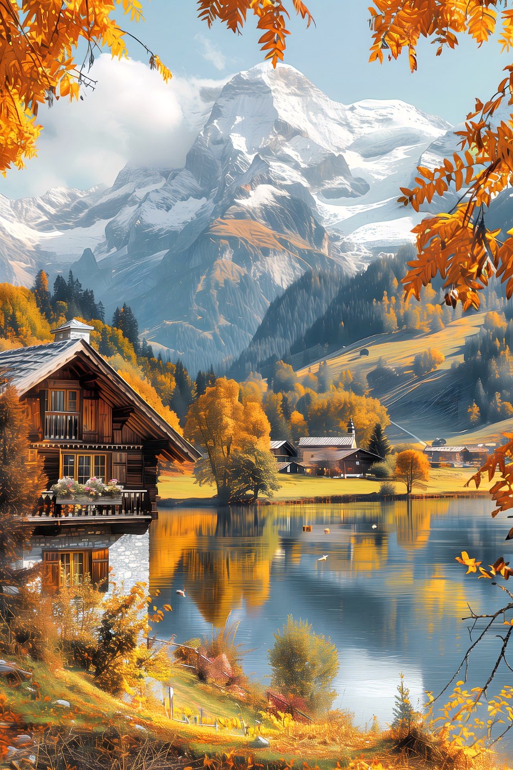 Solve Autumn Scenery, resizable 12 to 450 pieces jigsaw puzzle online ...