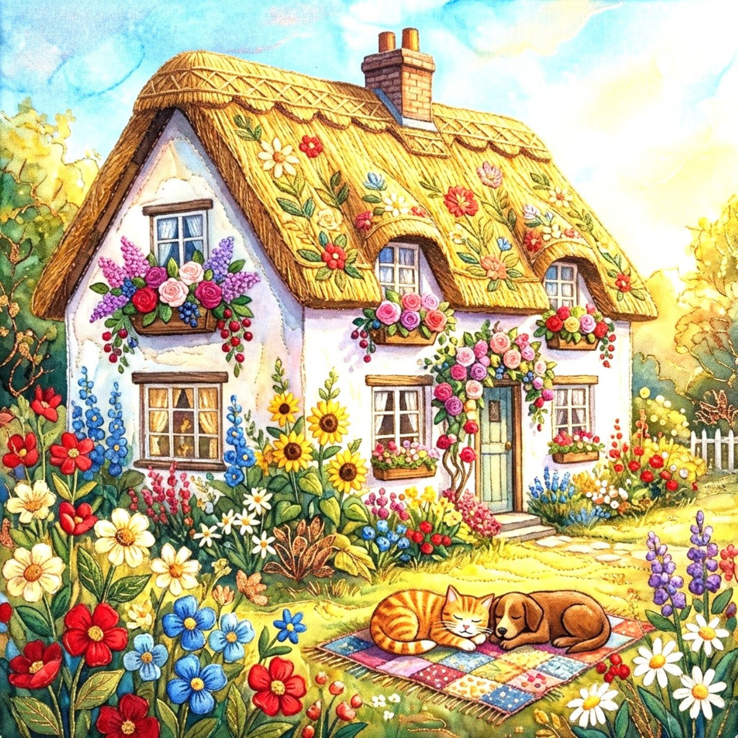 Solve Friends Cottage - resize 9 - 600 pieces jigsaw puzzle online with ...