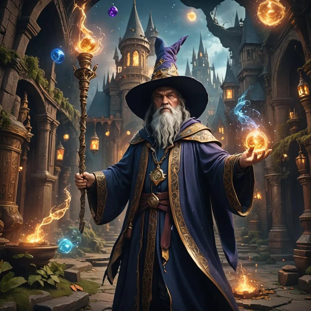 Solve Wizard jigsaw puzzle online with 100 pieces