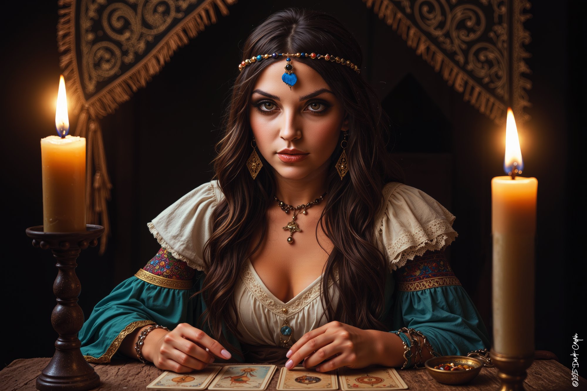 Solve A Visit to the Fortune Teller jigsaw puzzle online with 294 pieces