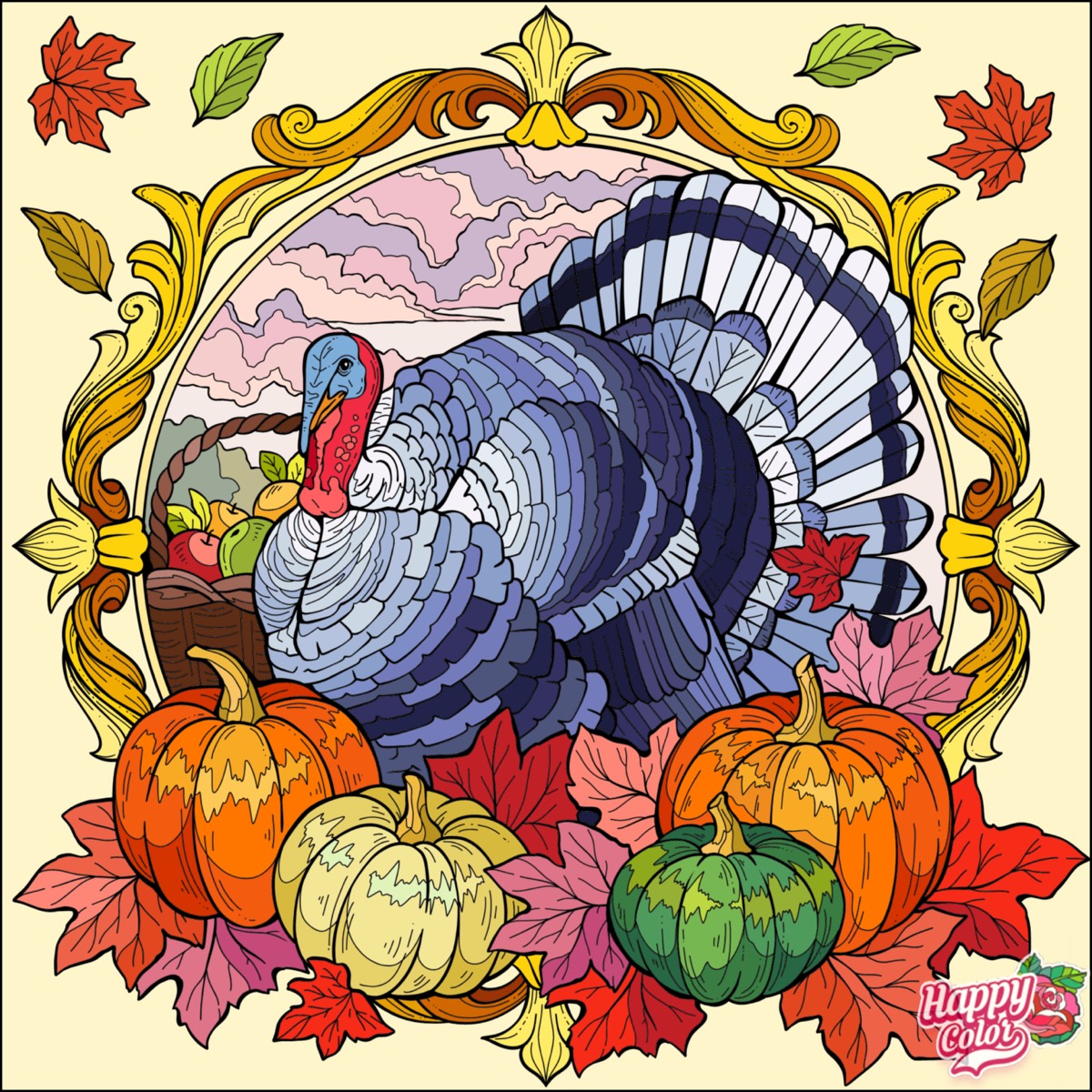 Solve Happy Thanksgiving jigsaw puzzle online with 225 pieces