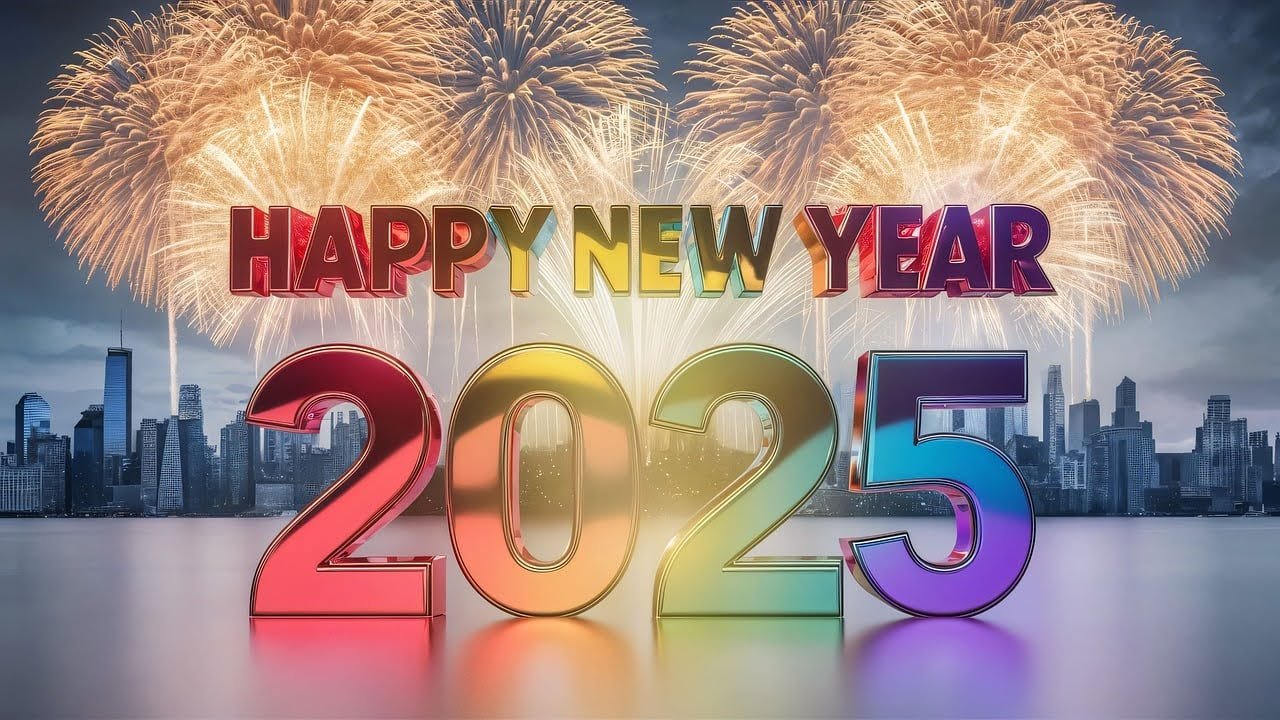 Solve HAPPY NEW YEAR 2025 (Large) jigsaw puzzle online with 153 pieces