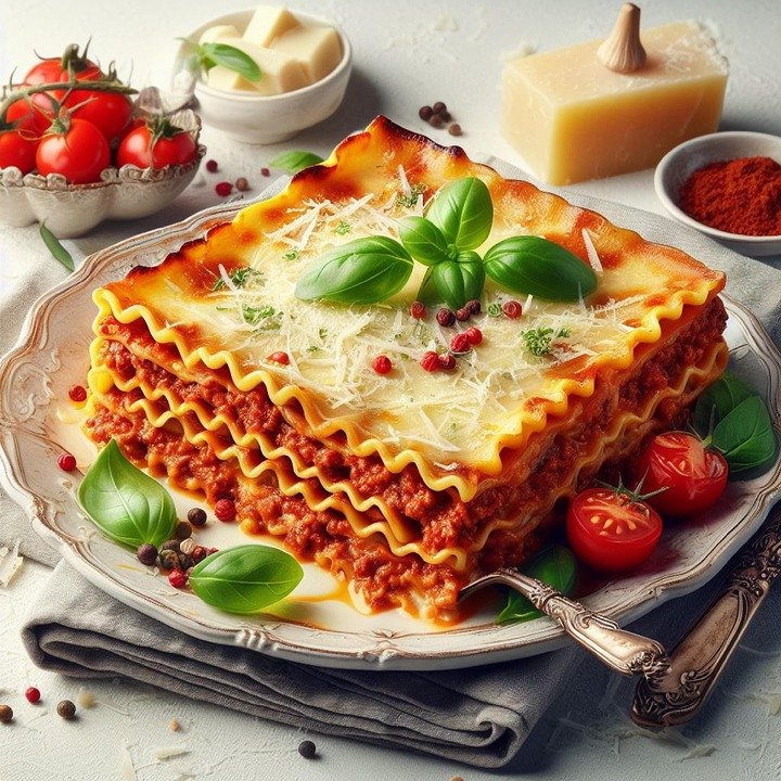 Solve Lasanga jigsaw puzzle online with 25 pieces