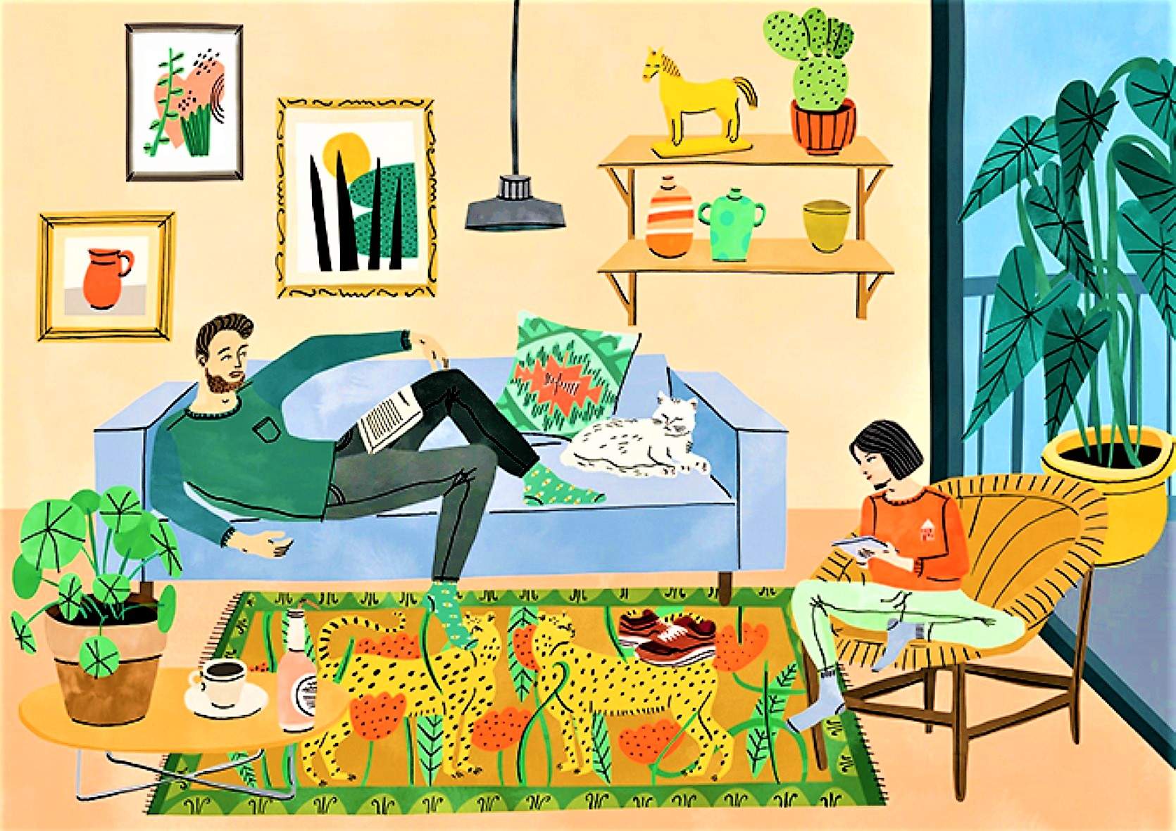 Solve People At Home With Their Devices jigsaw puzzle online with 352 ...