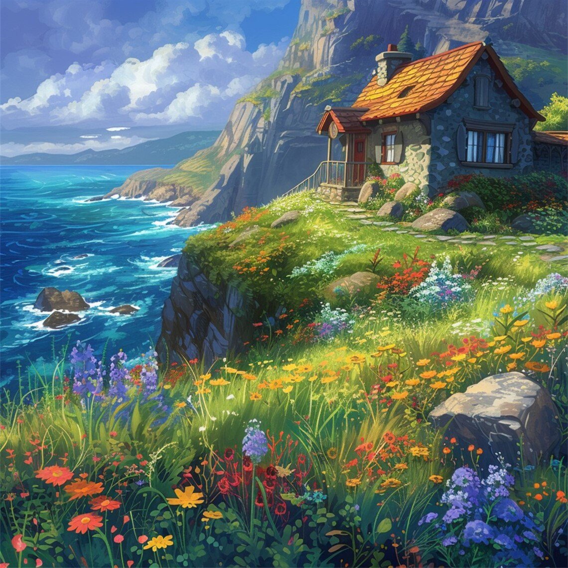 Solve Living on the Edge jigsaw puzzle online with 81 pieces