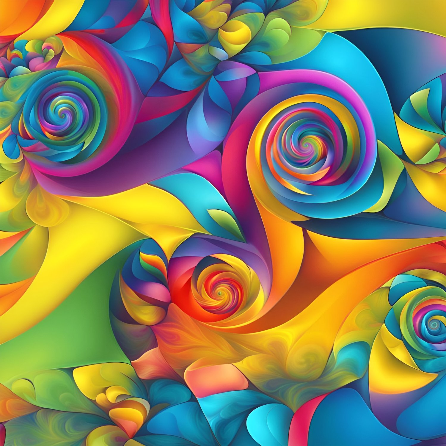 Solve Colorful Spirals jigsaw puzzle online with 100 pieces