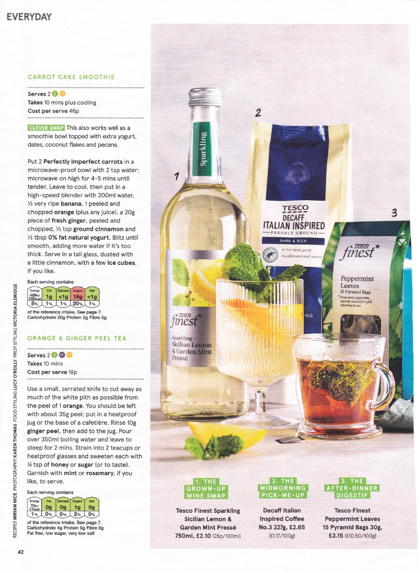 Solve Tesco supermarket (free) magazine April 2023) UK - Carrot cake ...